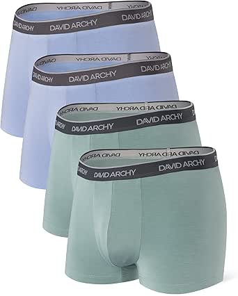 Amazon.com: DAVID ARCHY Mens Trunks Underwear Soft Breathable Rayon ...