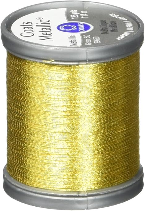 Amazon.com: Coats Metallic Thread 125yd, Bright Gold