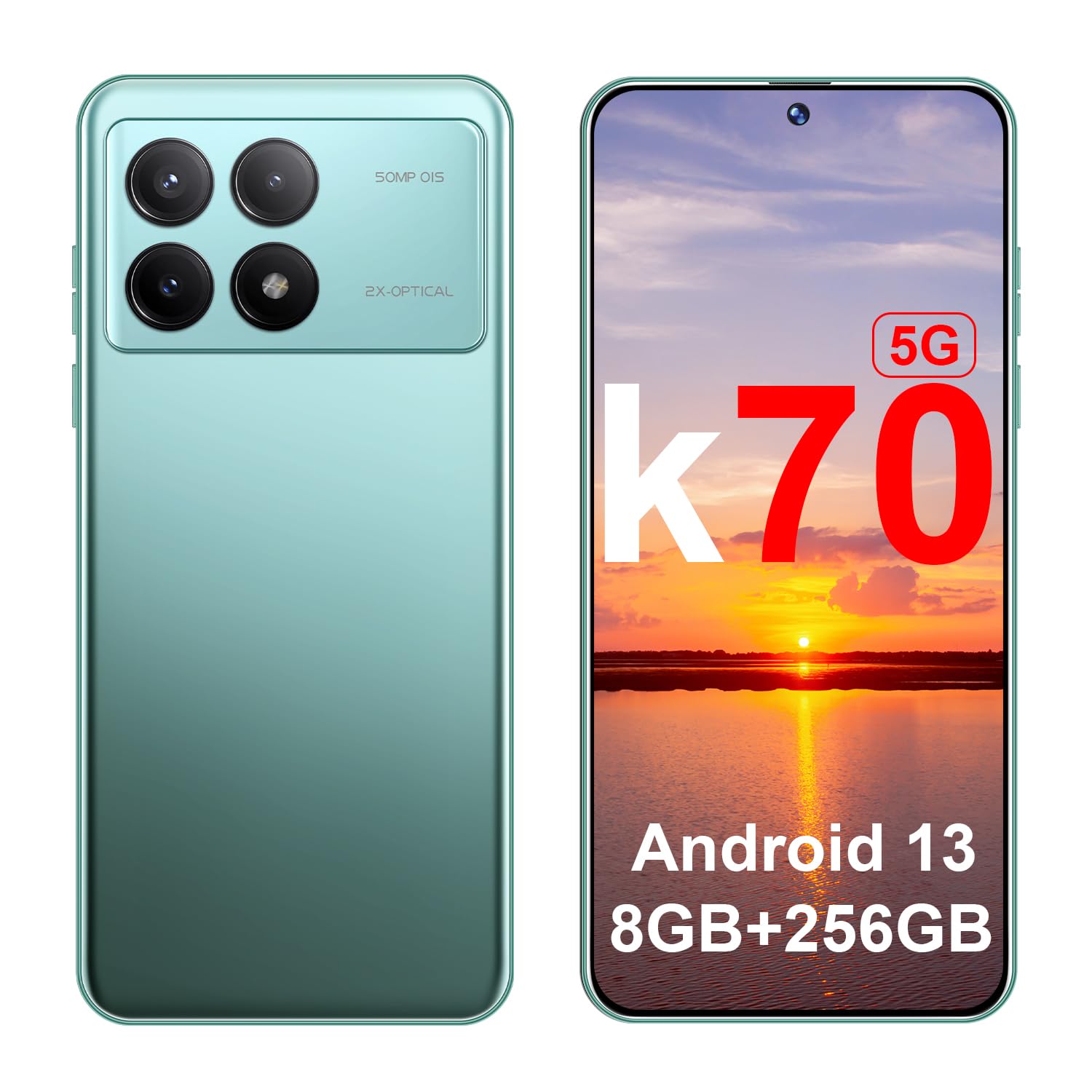 Amazon.com: K70 5G Android Phones 2024 Android 13 Cell Phones 6.8" HD ...