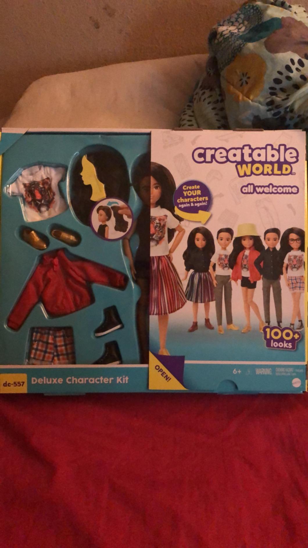 Amazon.com: Creatable World Deluxe Character Kit DC-557 Customizable Doll with Dark Brown Wavy ...