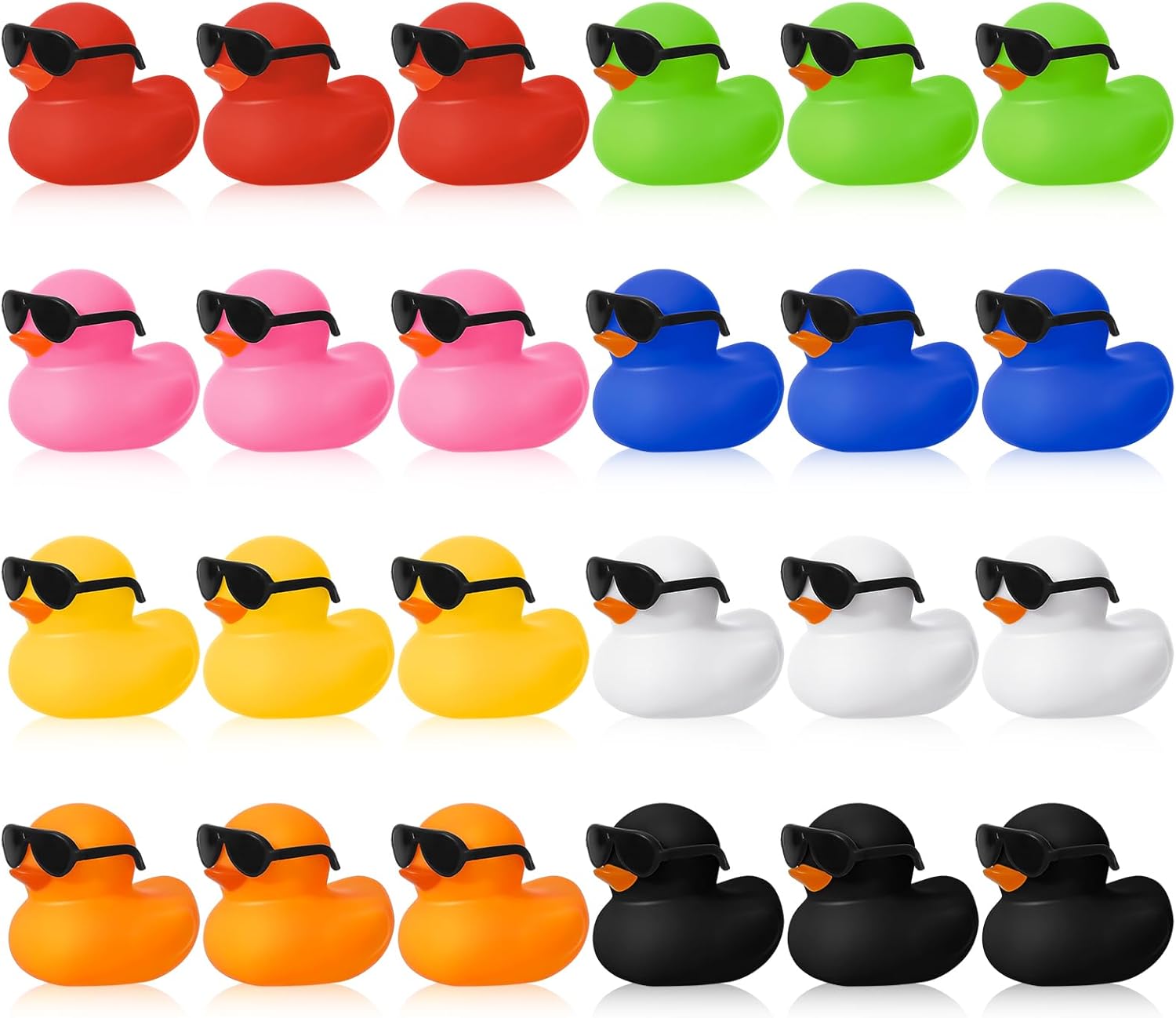 Halinuia 24 Stück Bunte Mini Badeenten, Gelbe Gummi Enten für Auto ...