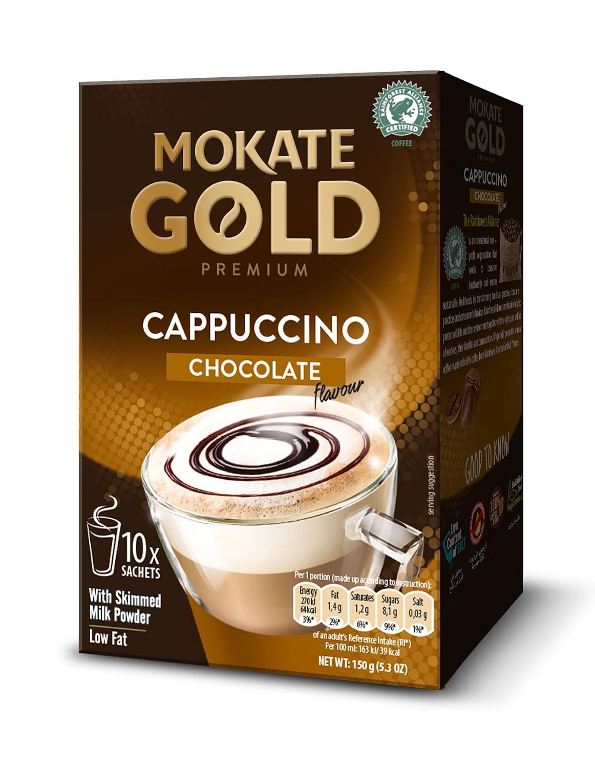 GOLD Cappuccino Chocolate BOX Cremige consistence Instant kaffee caffee ...
