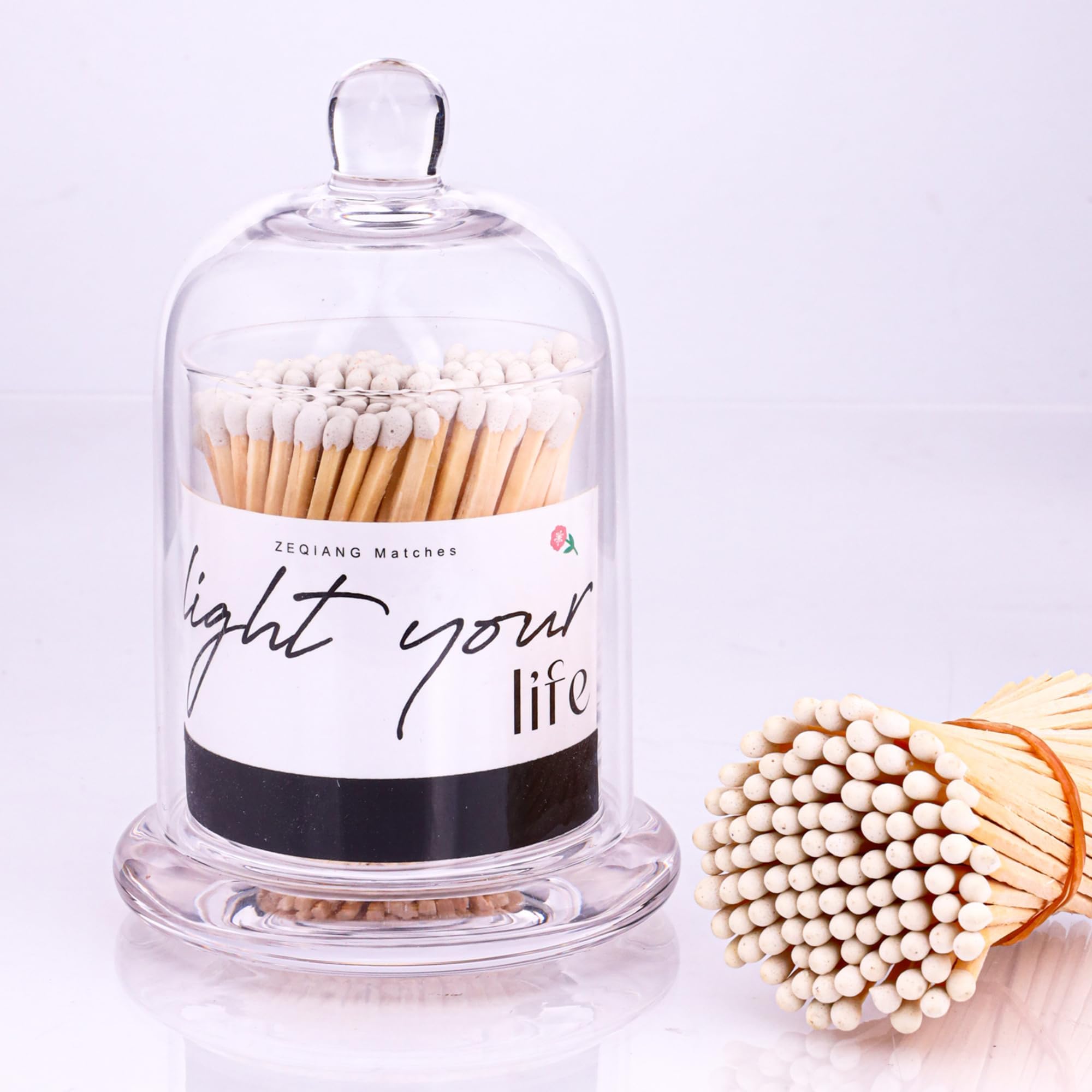Amazon.com: 150Pcs 3'' White Matches in a Jar with Striker, Glass Match ...