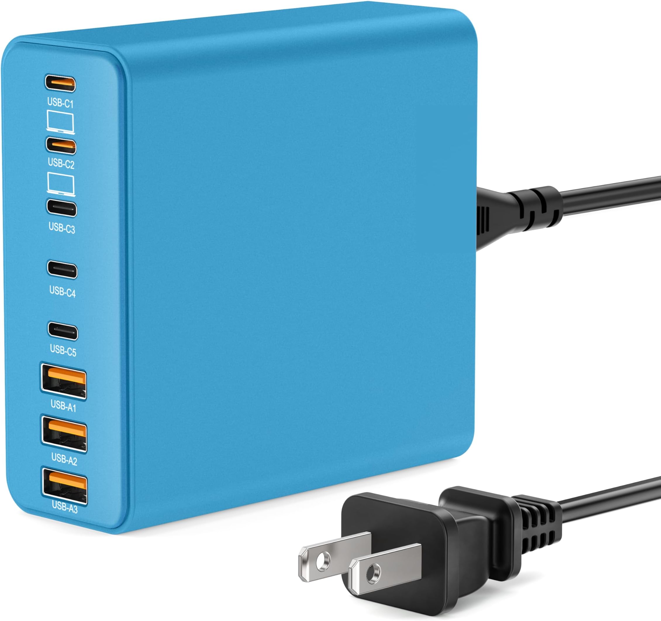 Amazon.com: CHIPOFY 240W USB C GaN Charger, PD3.1 USB C Charging Station, Desktop Laptop Charger ...