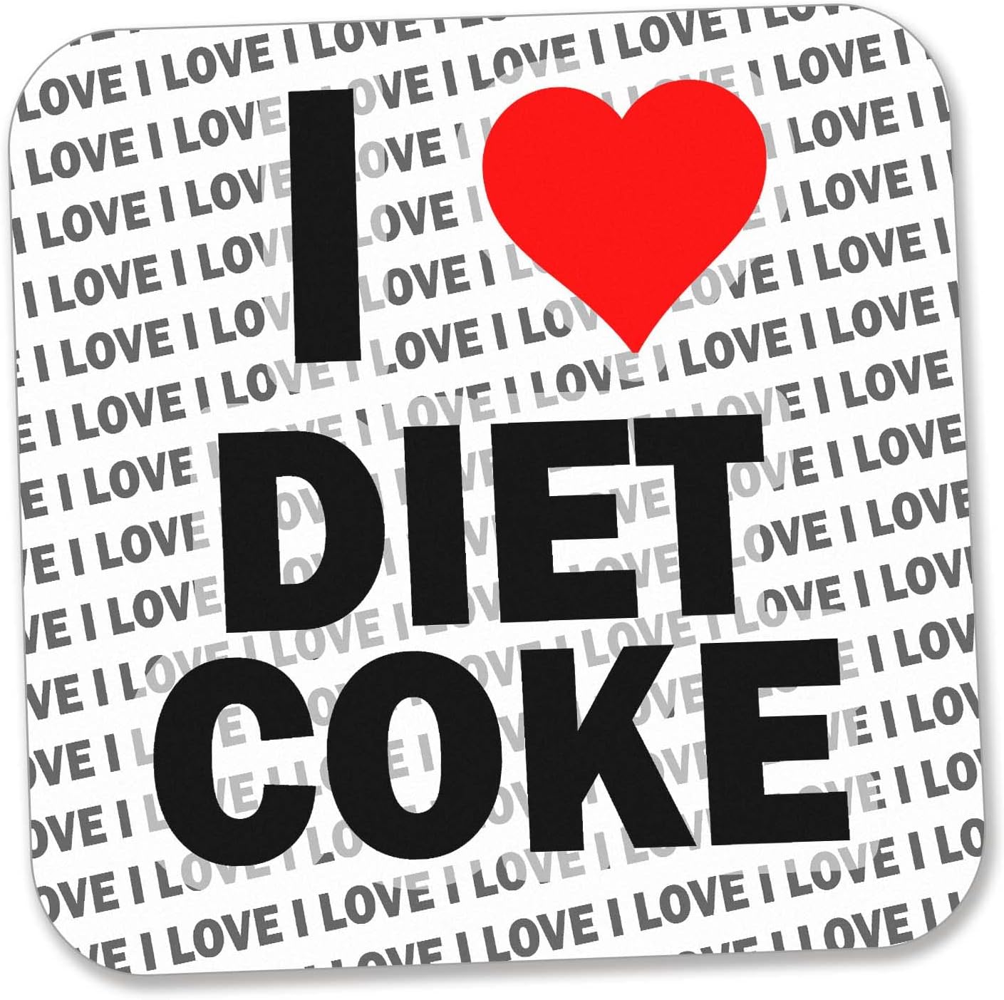 AK Giftshop I Love Diet Coke Drinks Coaster - Gift - Birthday ...