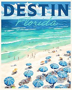Amazon.com: Destin Florida Souvenir Vintage Travel Poster 16x24-Inch ...