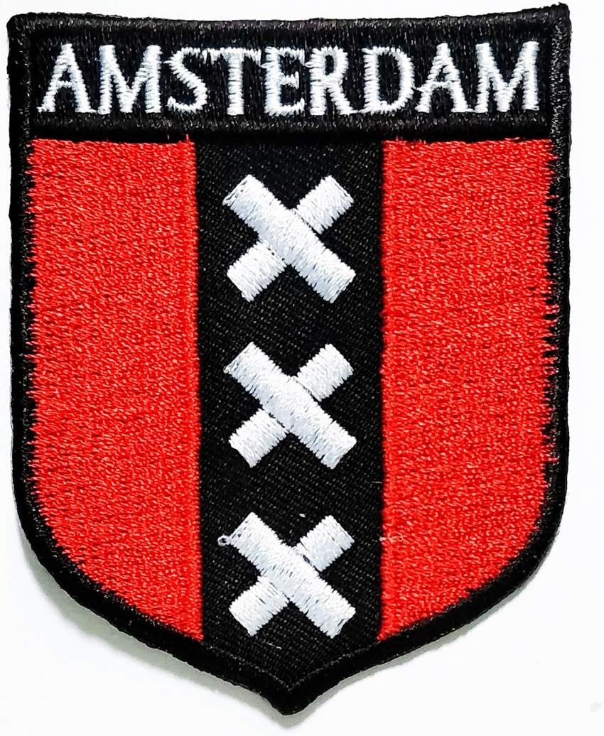 Amazon.com: Amsterdam Flag Embroidered National Emblem Iron On Sew On ...