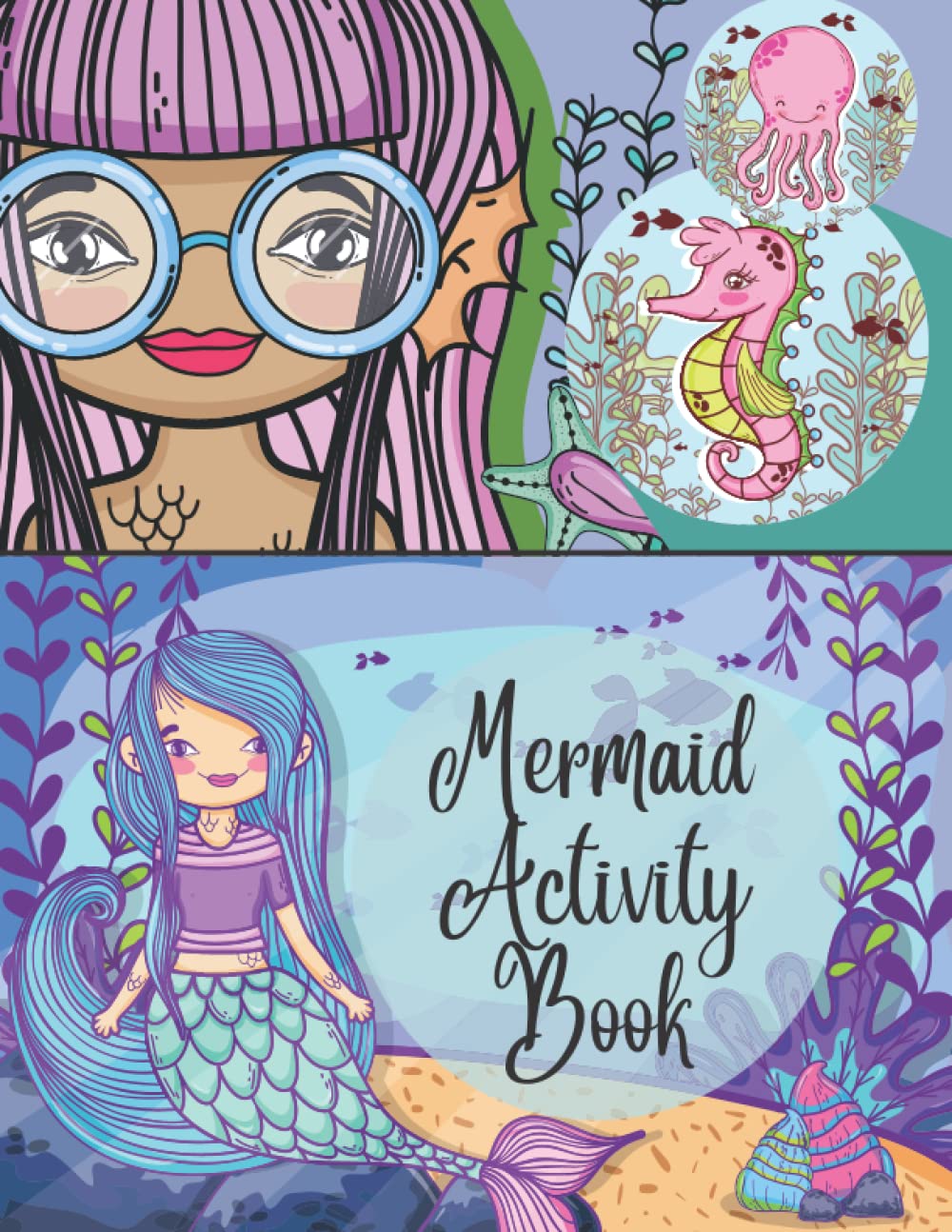 Mermaid Activity Book Mermaids Workbook For Kids Mermaids Mazez Scissor ...
