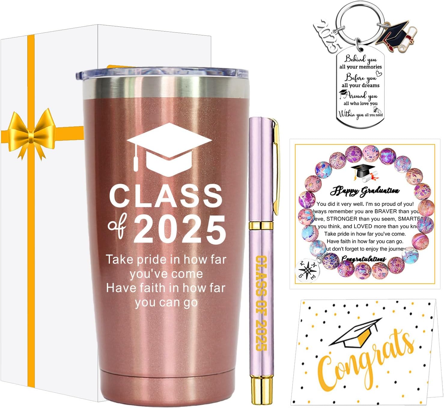 Graduation Gifts for Her Him, Class of 2025 Graduation Travel Tumbler ...
