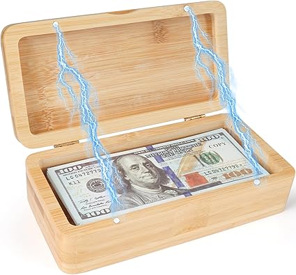Amazon.com : Mczxon Bamboo Currency Money Cash Tray with Hinged Lid and ...