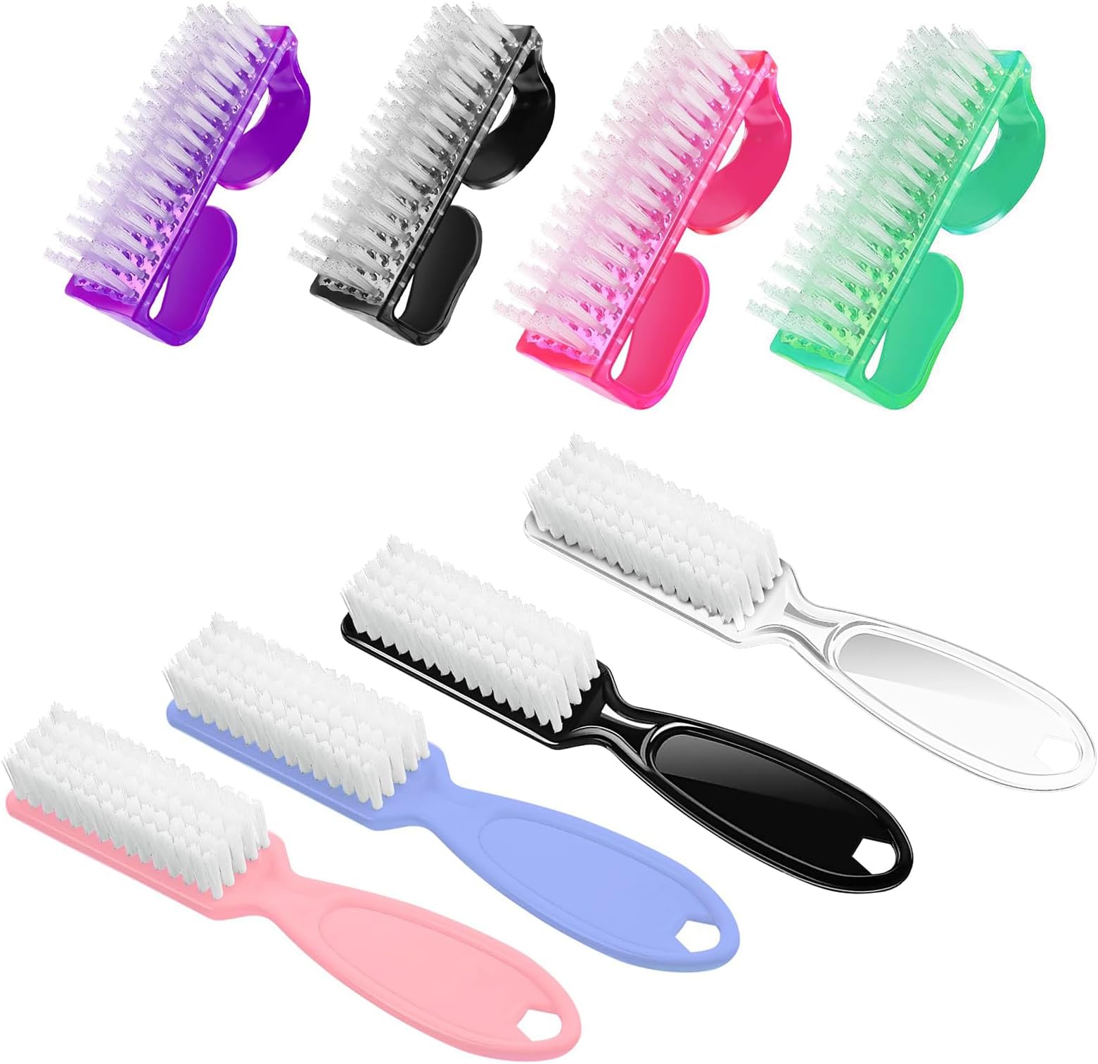 Amazon.com: 8 PCS Nail Brush for Cleaning Fingernails, Handle Grip Nail ...