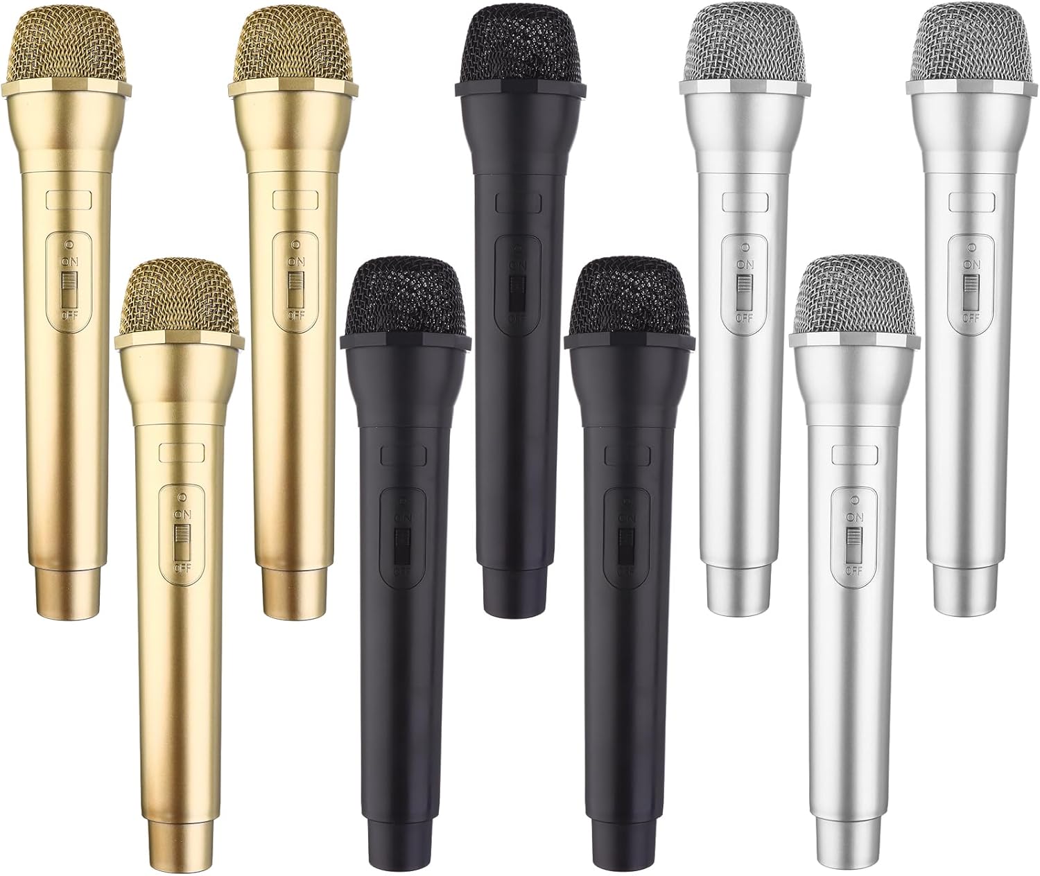 Amazon.com: Mkhaslri 6 Pack Microphone Prop Play Plastic Toy Fake ...