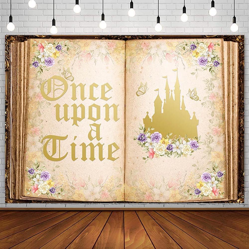 Amazon.com : AIBIIN 7x5ft Fairy Tale Books Backdrop Once Upon a Time ...