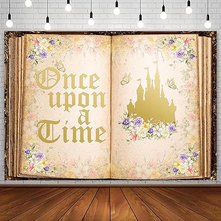 Amazon.com : AIBIIN 7x5ft Fairy Tale Books Backdrop Once Upon a Time ...