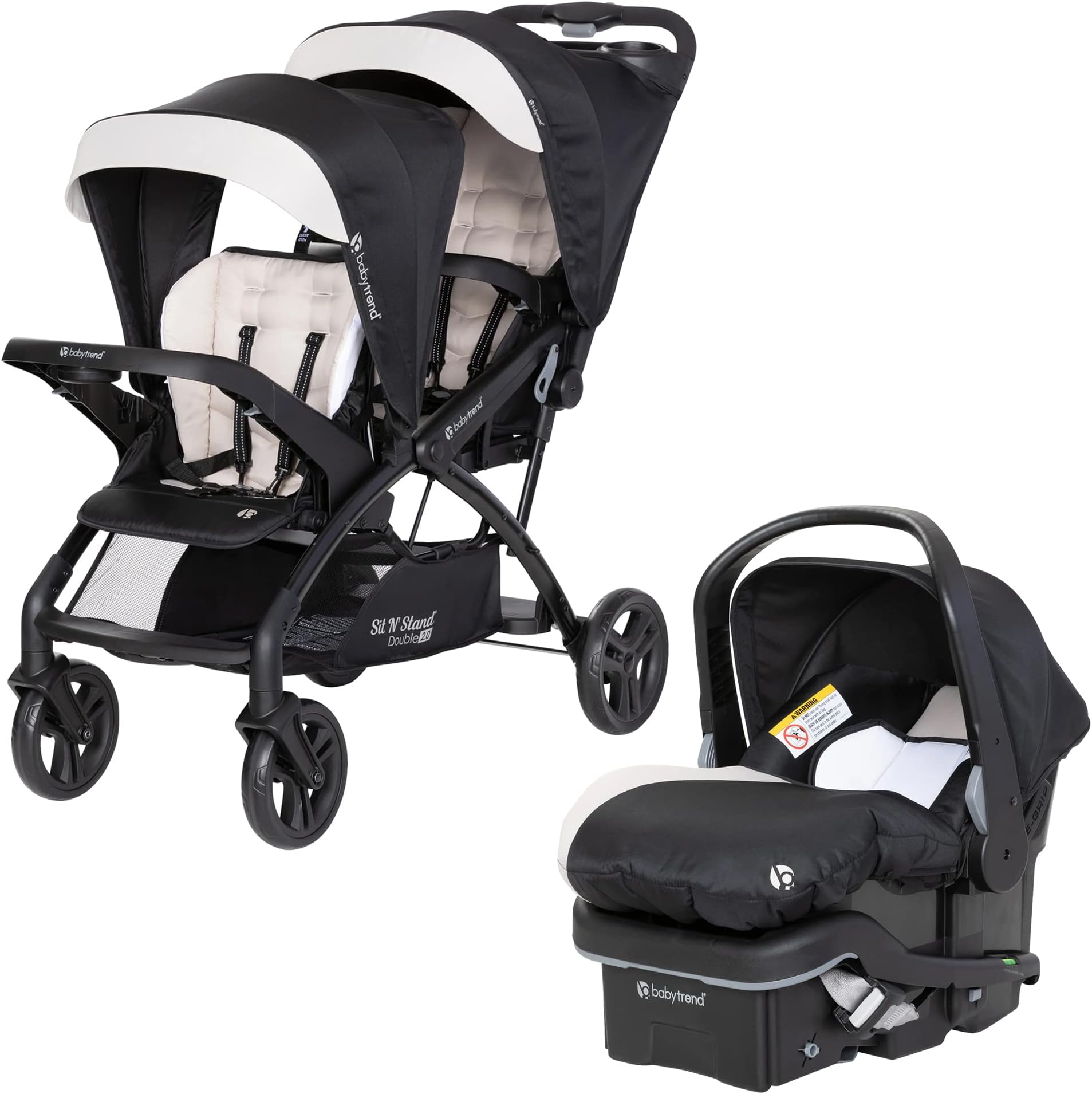 Amazon.com : Baby Trend Sit N Stand Double Stroller 2.0 DLX with 5 ...