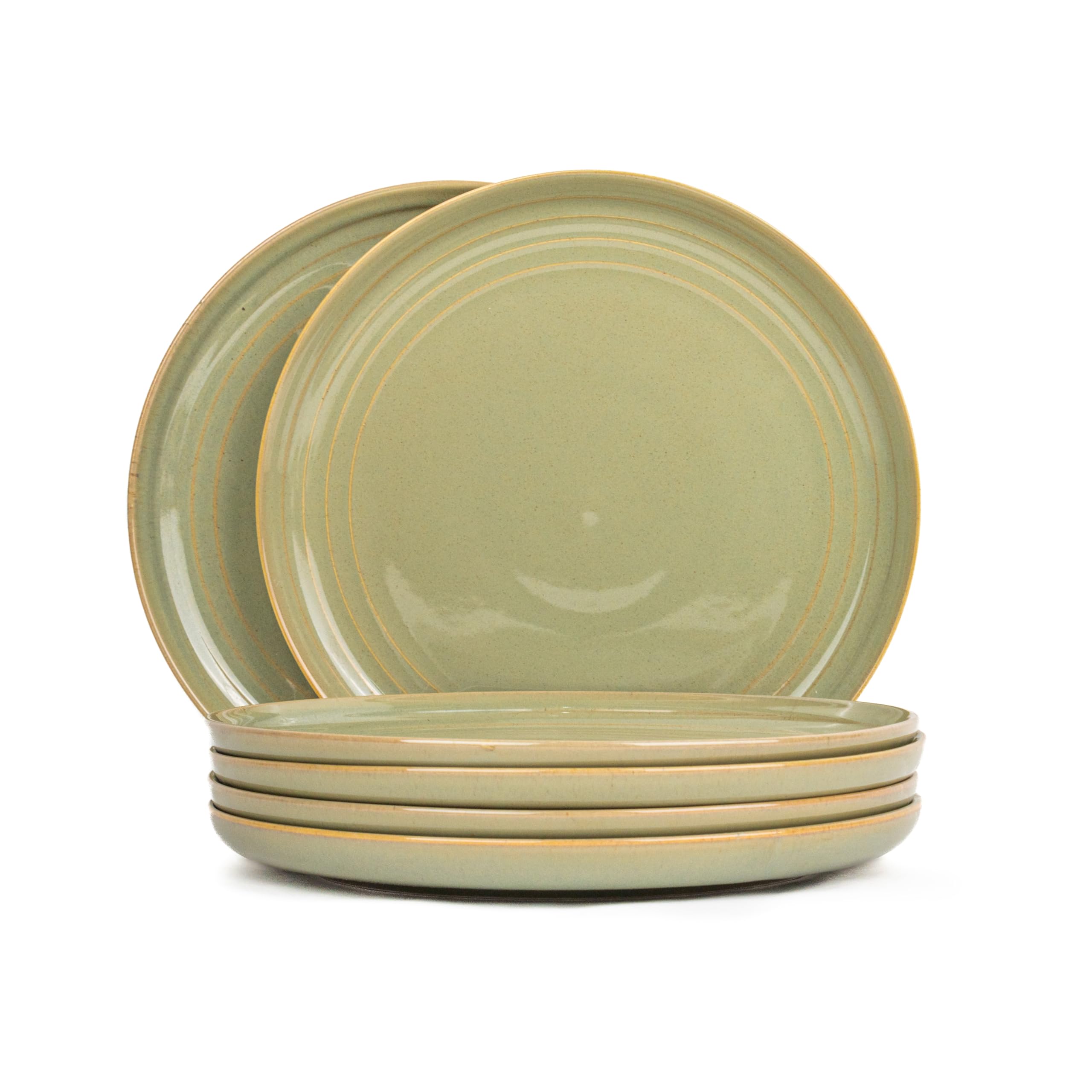 Buy Shay Ceramic Dinner Plates Set, 6 Pieces, Pista | Ceramic Plates ...