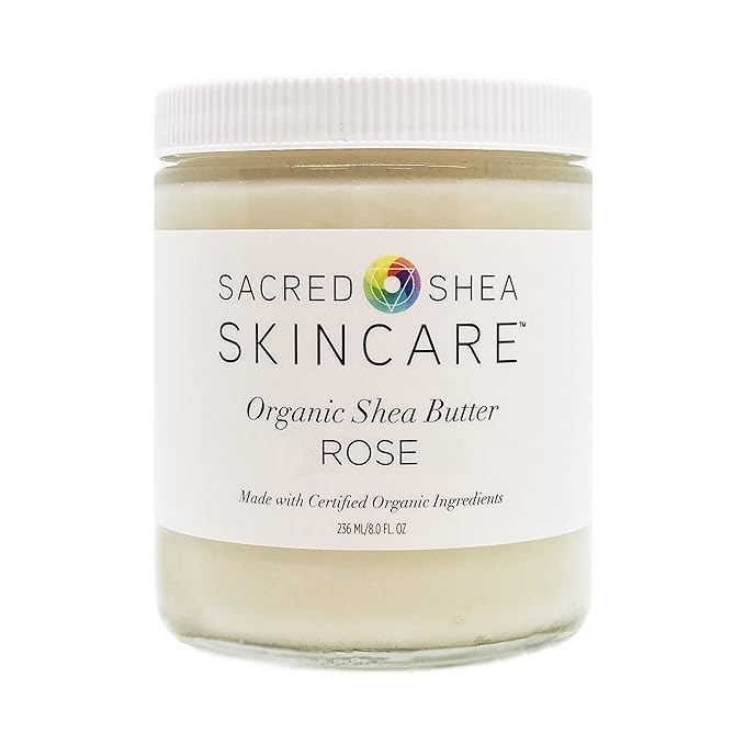 Amazon.com : Sacred Shea Skincare Organic Shea Rose Body Butter, Rose ...
