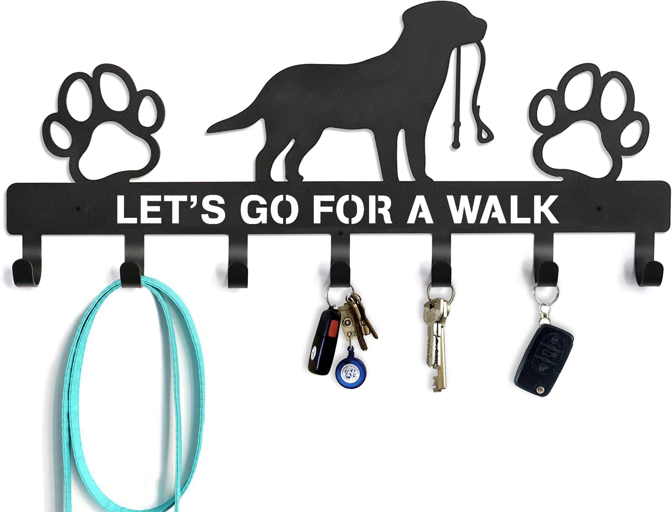 Amazon.com: Dog Leash Holder For Wall, Dog Stuff Storage Organizer ...