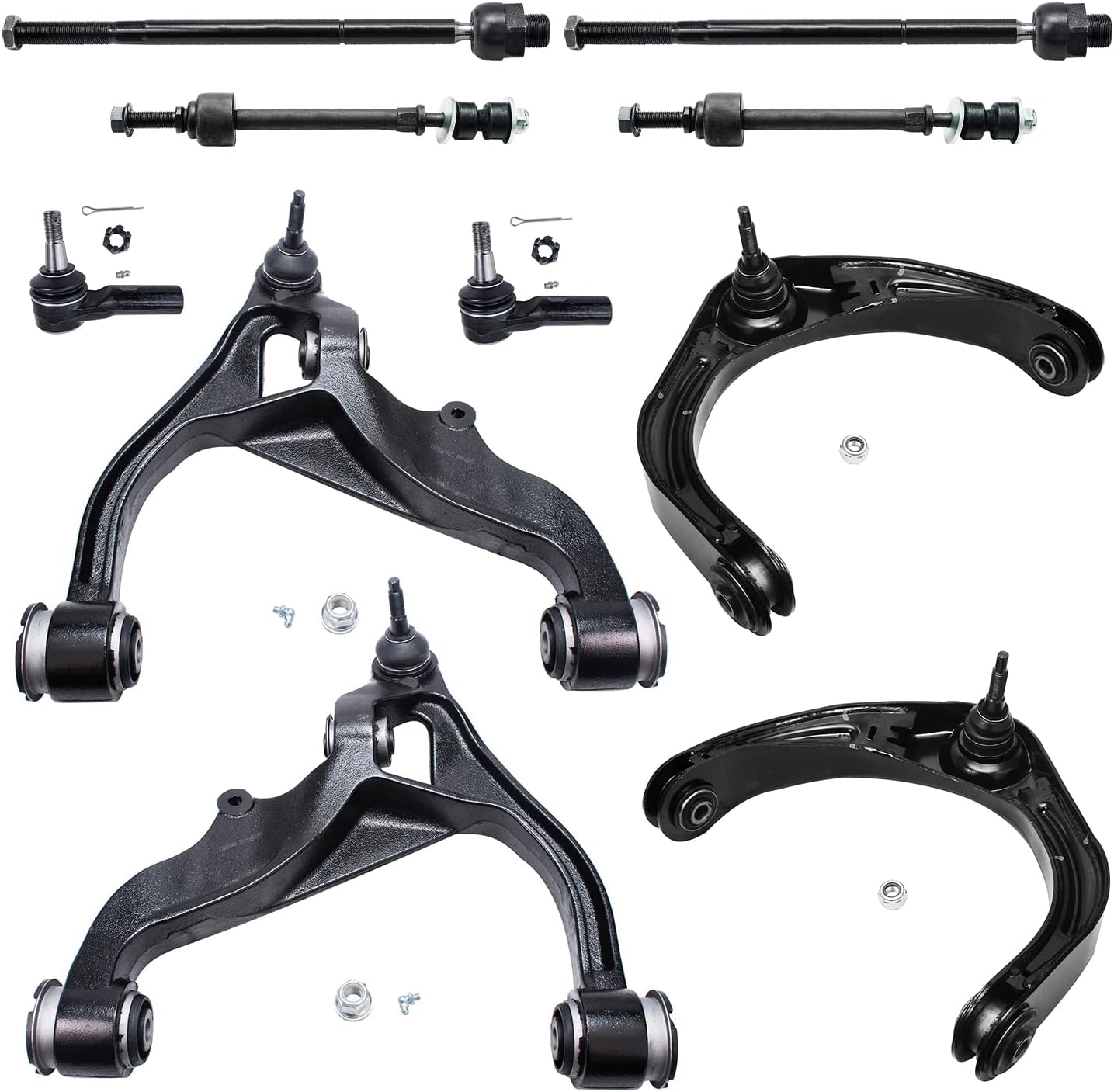 Amazon.com: TOTLLE Front Lower Control Arm Suspension Kit Tie Rod End ...