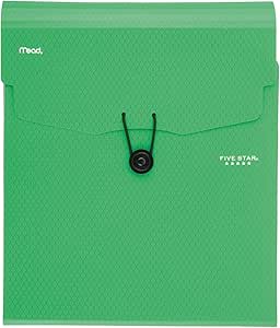 Amazon.com : Five Star Expanding File Folder, 5-Pocket Vertical Expandable File Folder, Green ...