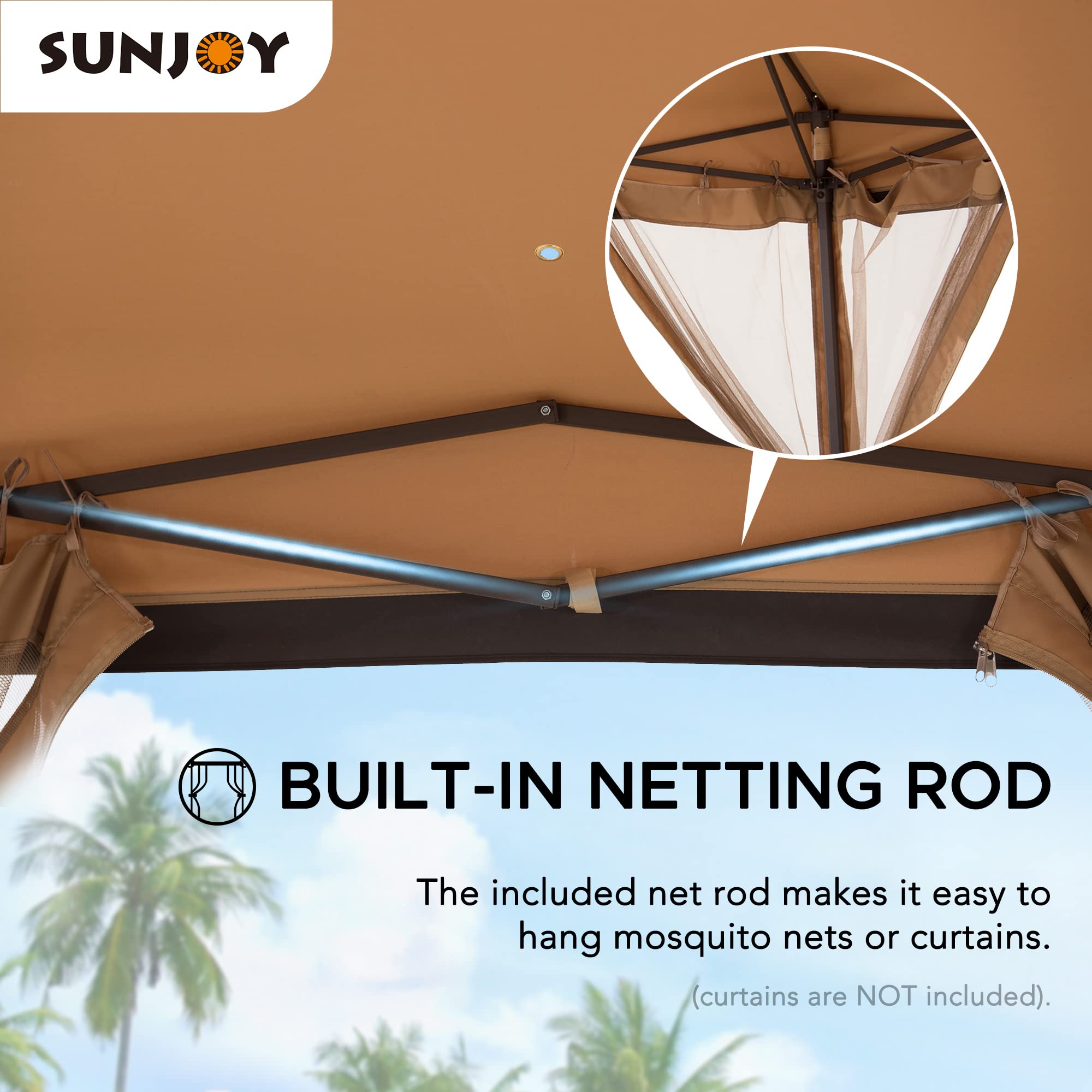 Snapklik.com : SUNJOY 11x11 Ft. Pop Up Gazebo, 2-Tone Portable Canopy ...