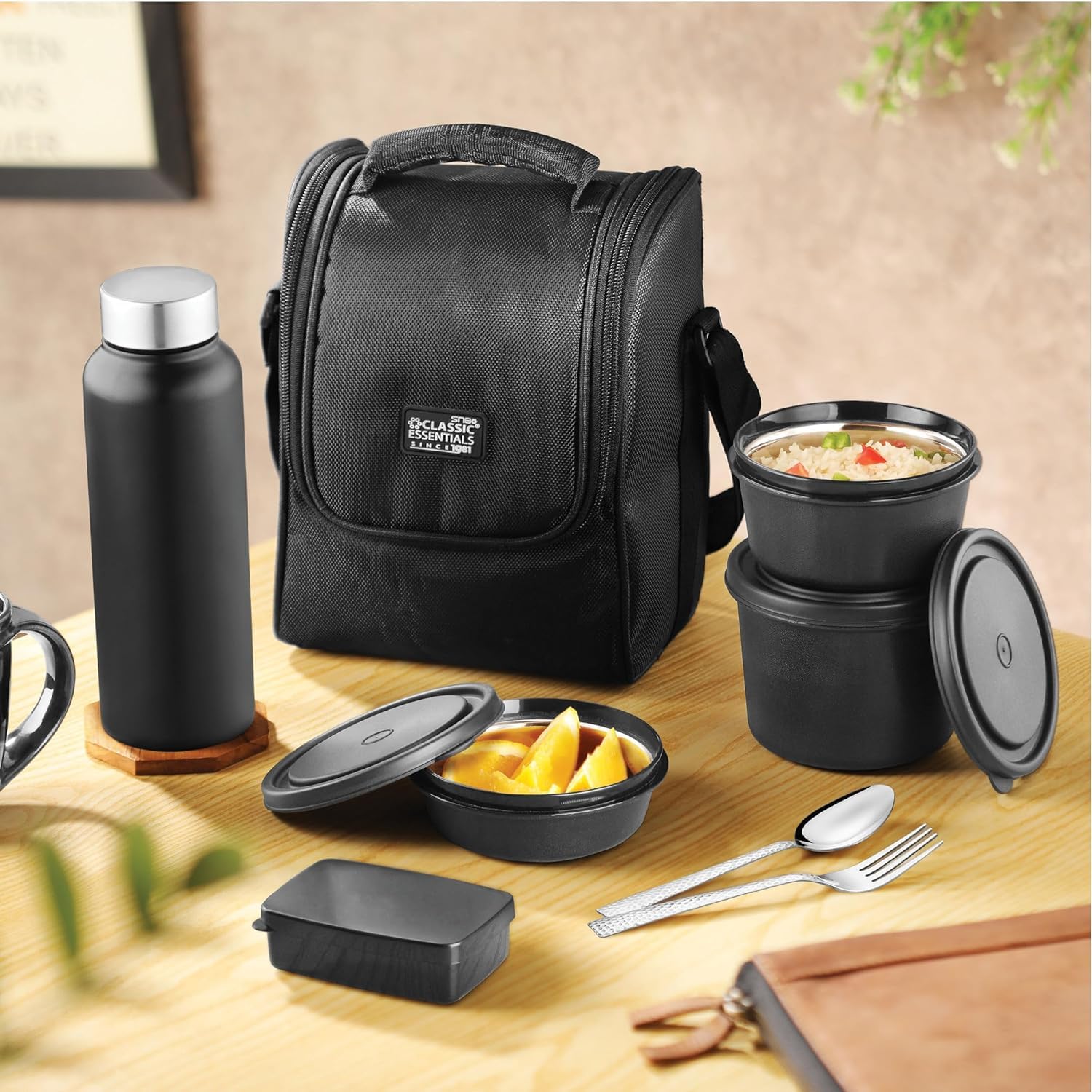 Buy CLASSIC ESSENTIALS Supreme All in One Lunch Box with Insulated Bag ...