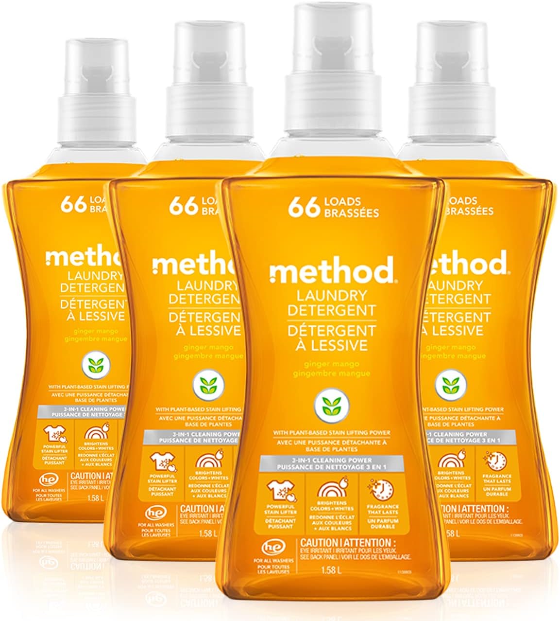 Amazon.com: Method Liquid Laundry Detergent; Ginger Mango Scent; Plant ...