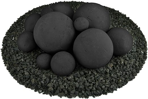 Amazon.com : Ceramic Fire Balls | Mixed Set of 13 | Modern Accessory ...