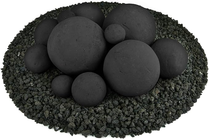 Amazon.com : Ceramic Fire Balls | Mixed Set of 13 | Modern Accessory ...