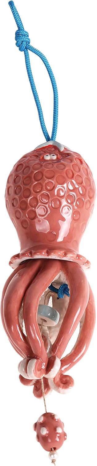 Amazon.com: Blue Sky Ceramic Octopus Blue Sky Wind Chime, Multi : Patio ...