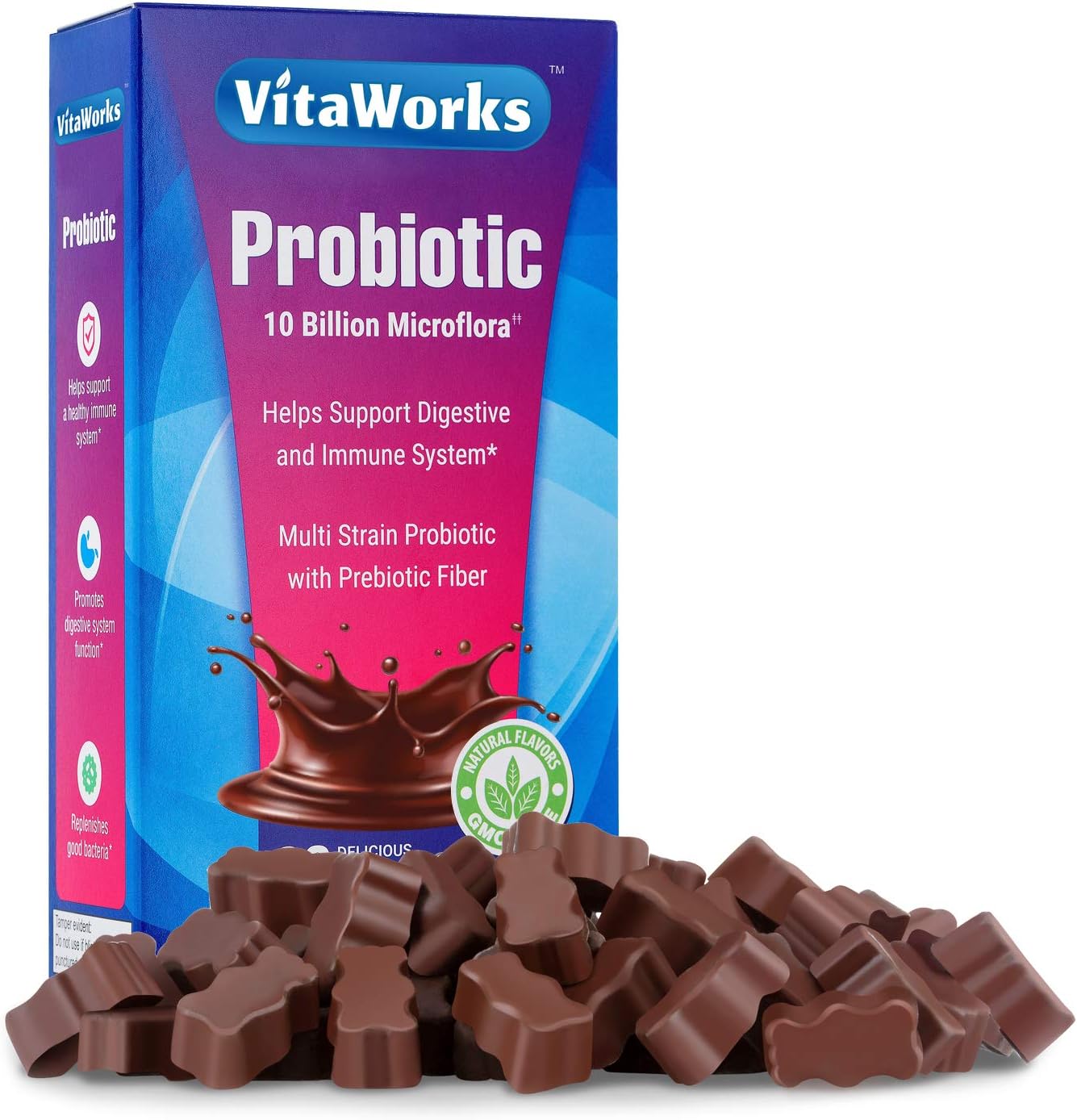 VitaWorks Probiotic 10 Billion Microflora Chocolate Vitamin Chew â ...