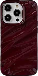 Amazon.com: Caseative for iPhone 14 Pro Case,Water Ripple Pattern Curly Wave Shape Soft ...