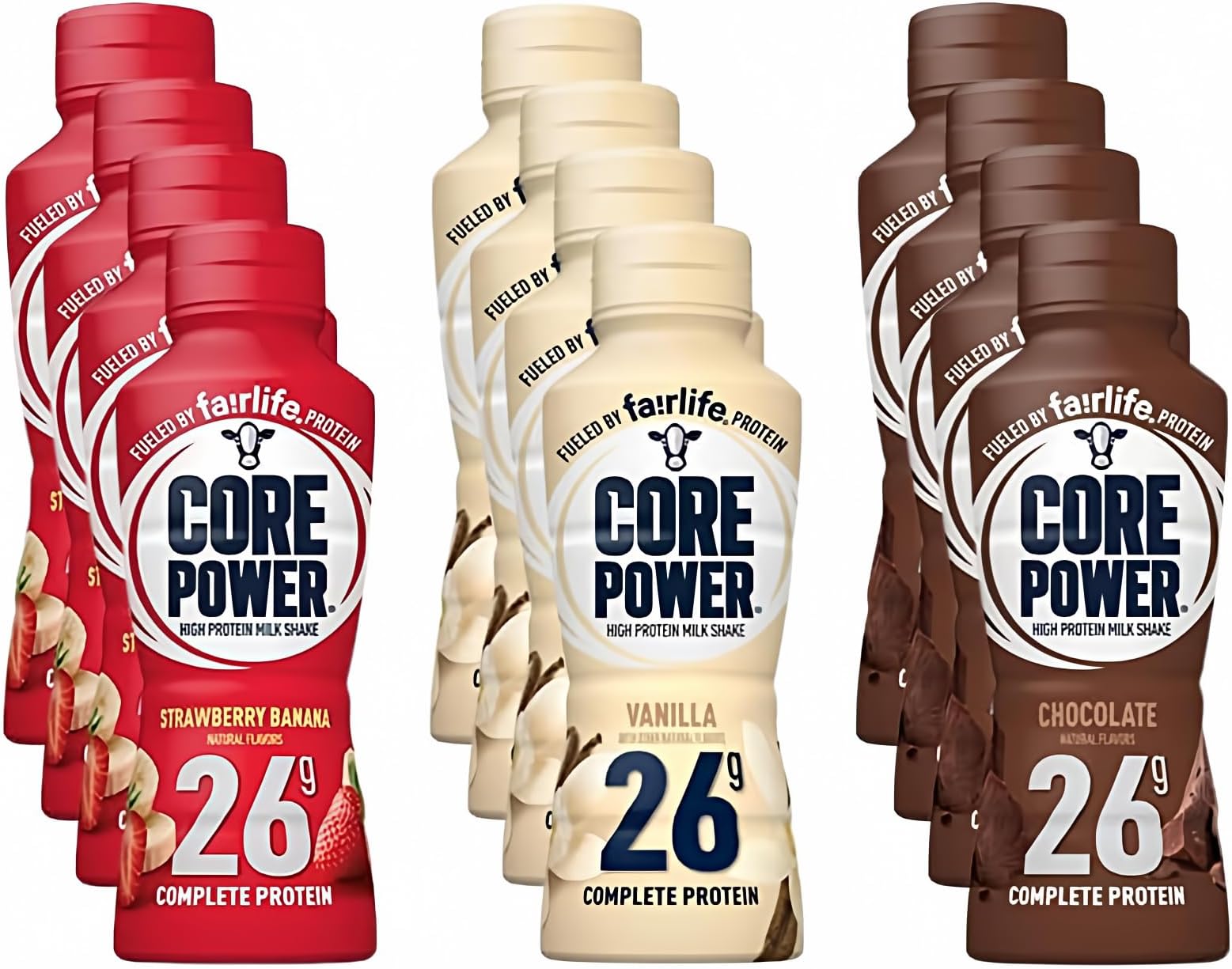 Amazon.com : Core Power Protein Shake, Vanilla, 26g Bottle, 14oz, 12 ...