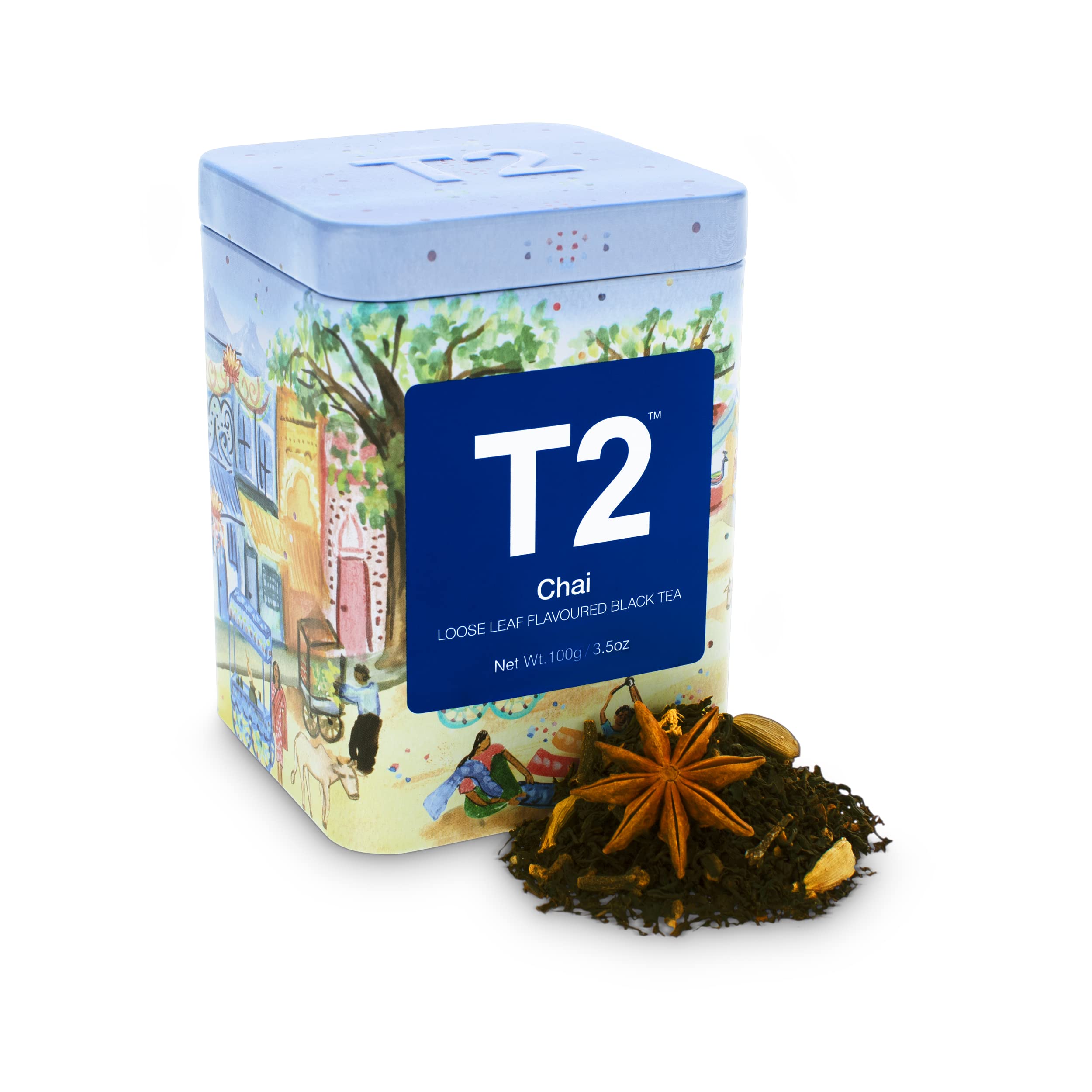 T2 Tea Chai Black Tea, Loose Leaf Black Tea in T2 Icon Tin 2020, 100 g ...