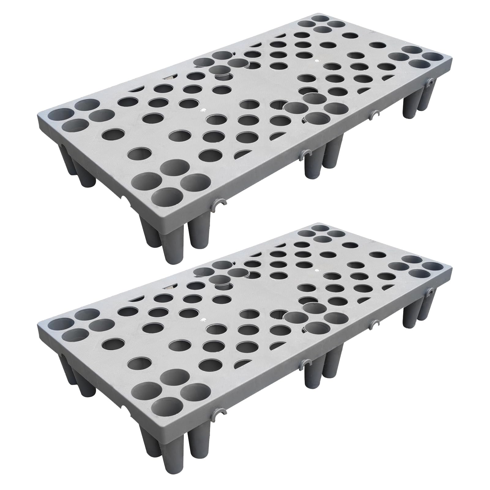 Amazon.com: 2 Pcs Plastic Pallets, Lightweight Waterproof Plastic Floor ...