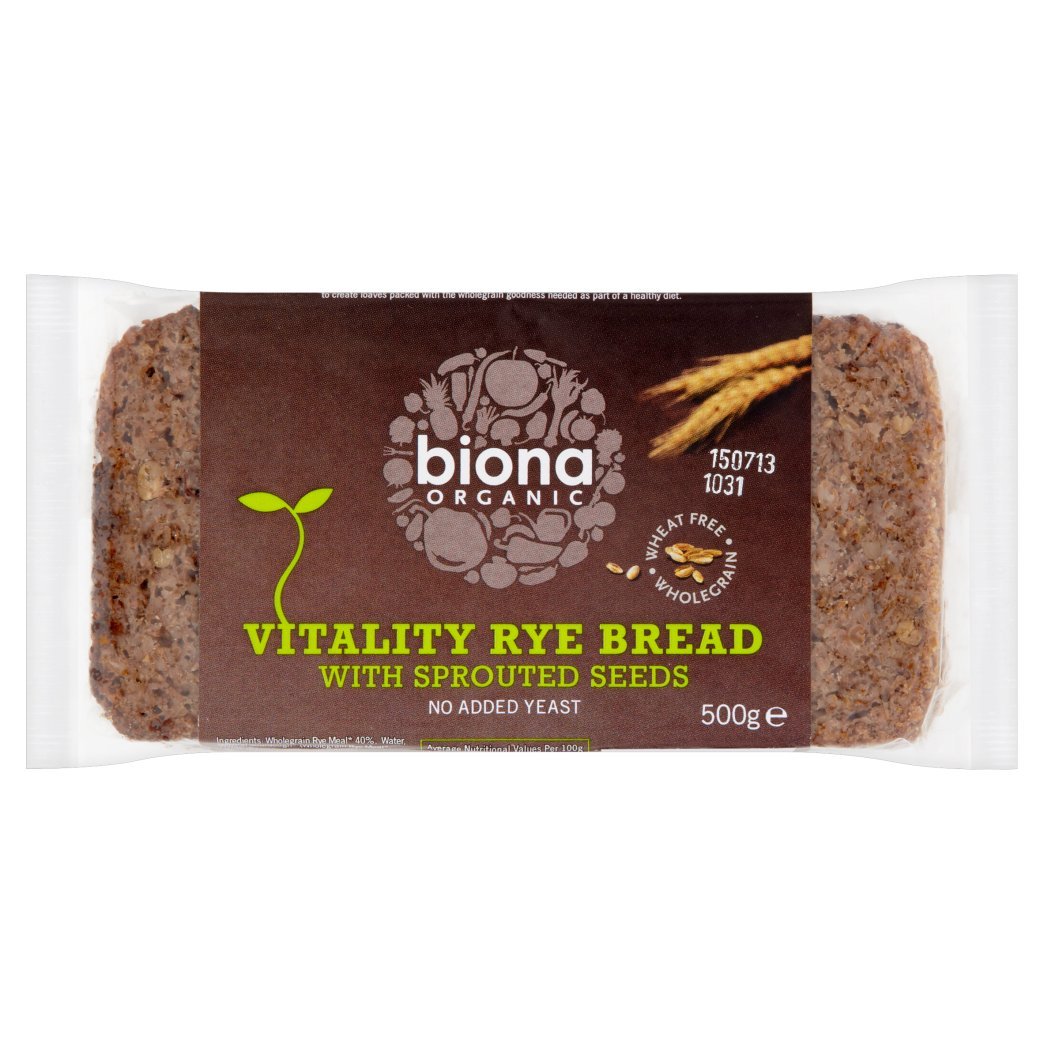 Biona Organic Vitality Rye Bread 6x500g : Amazon.co.uk: Grocery