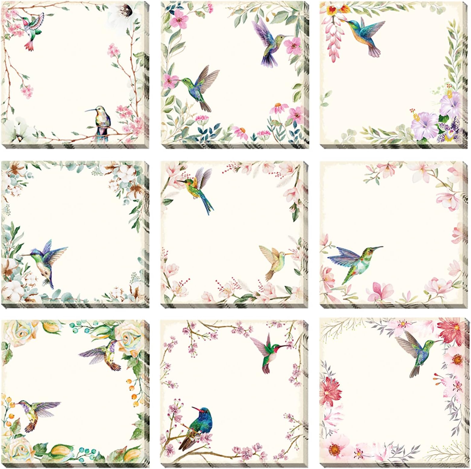 Amazon.com : Sabary 450 Sheets Hummingbird Sticky Notes 3'' x 3 ...