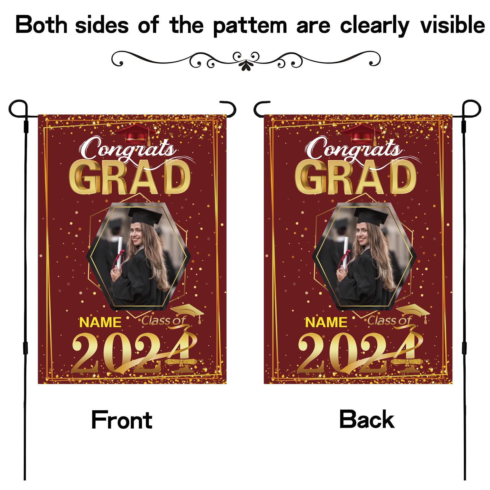 Snapklik.com : Dicodes Personalized Graduation Garden Flag 2024 ...