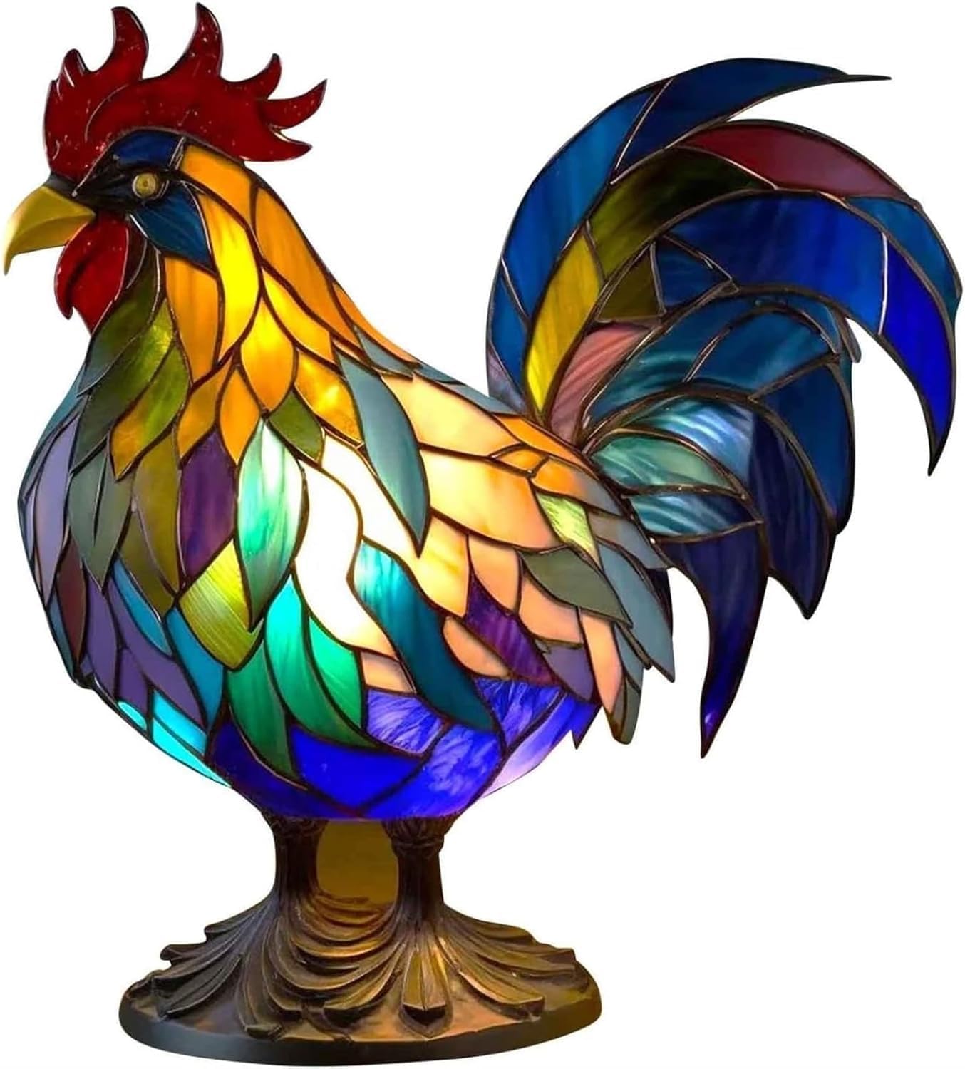 Amazon.com : Dysel Animal Table Lamp Series, Stained Resin Animal Night ...