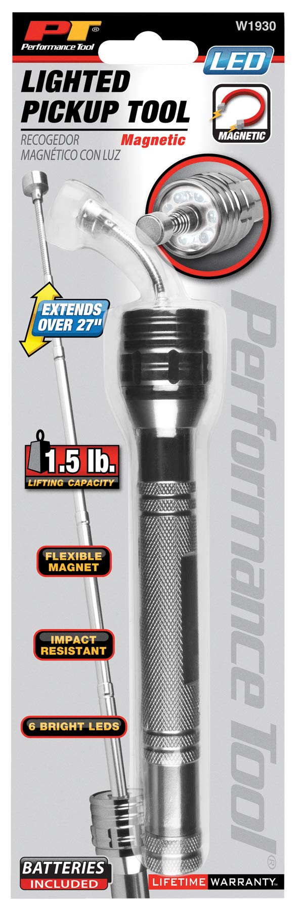 Snapklik.com : Performance Tool W1930 Telescoping Magnetic Flashlight