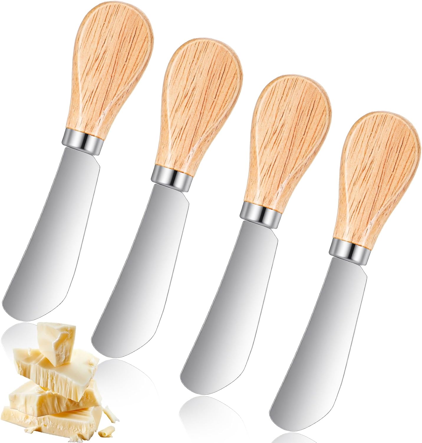 Amazon.com: Thrymme 4Pcs Cheese Knife Spreader, Stainless Steel Cheese ...