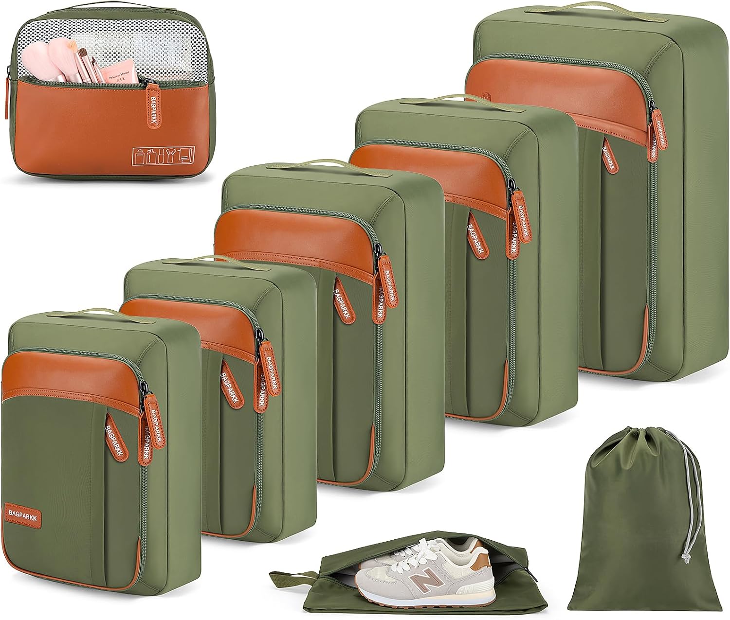 Amazon.com | BAGPARKK 8 Set Packing Cubes for Travel - Travel Bags ...