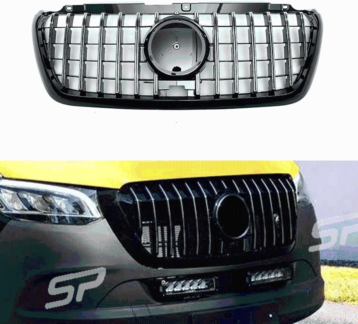 Konforhom Grill für Mercedes Benz Sprinter 1500 2500 3500 W907 2018-2022 Frontgrill Chrom ...