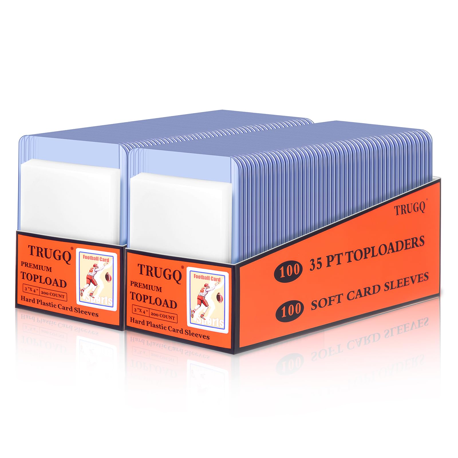 Amazon.com: TRUGQ 400 Card Sleeves Top Loads for Cards,3"X4"Baseball ...