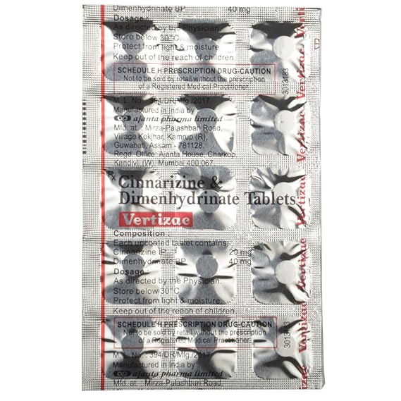 Vertizac - Strip of 15 Tablets : Amazon.in: Health & Personal Care