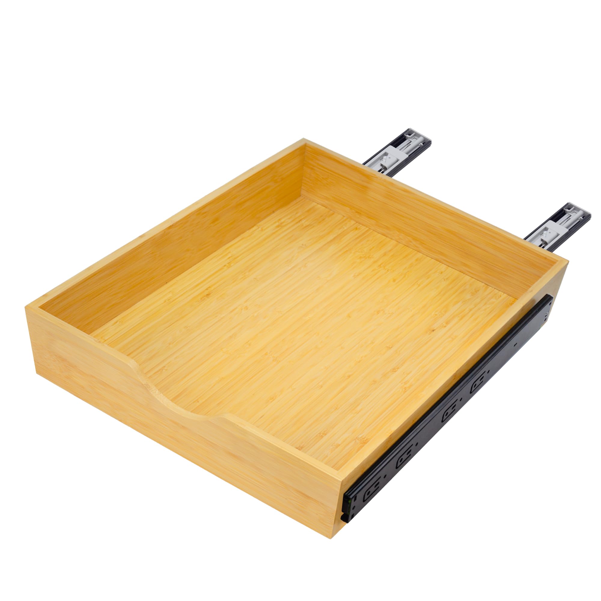 Amazon.com: MinBoo Bamboo Pull Out Drawers For Cabinets 14" W x 21" D ...
