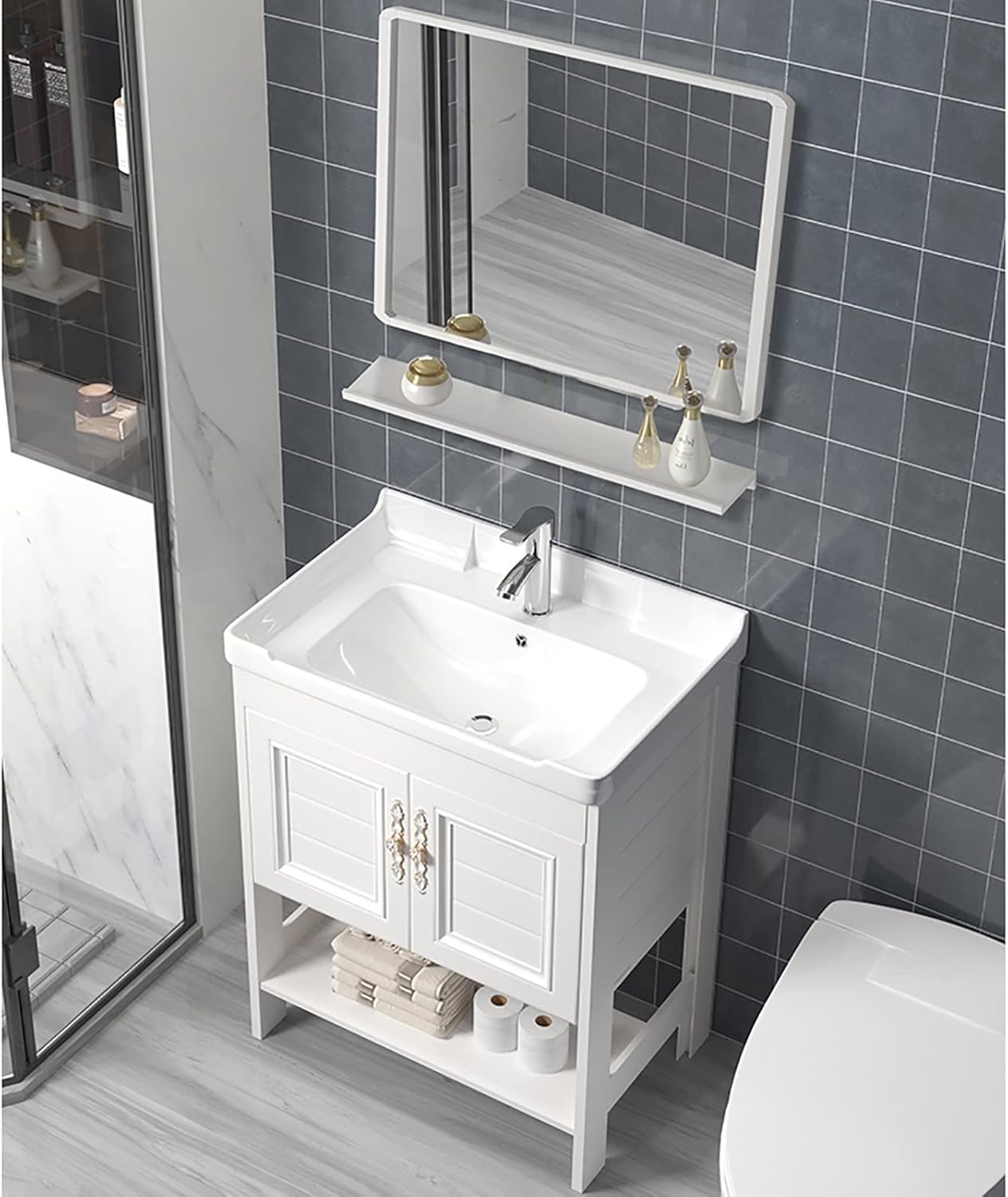 Amazon.com: ARHAMS Bathroom Vanity with Sink, Bathroom Sink with Mirror ...