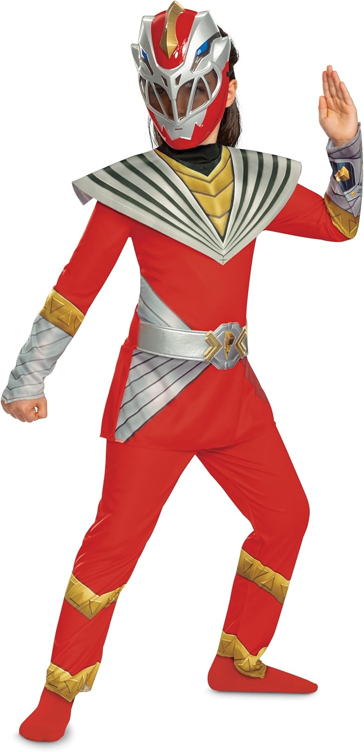 Amazon.com: Disguise Girls Red Ranger Costume for Girls, Official Power ...