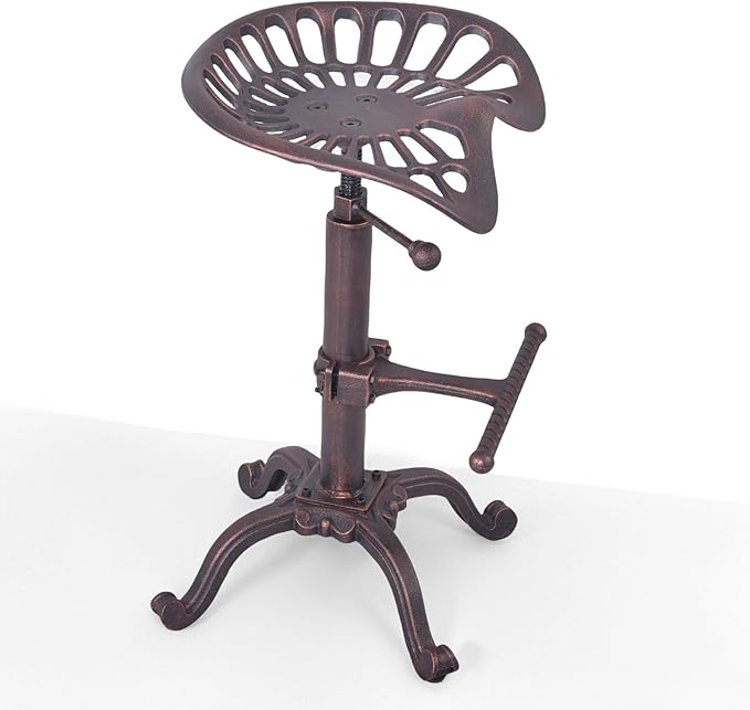 Amazon.com: Diwhy Rustic Industrial Farmhouse Tractor Seat Adjustable ...