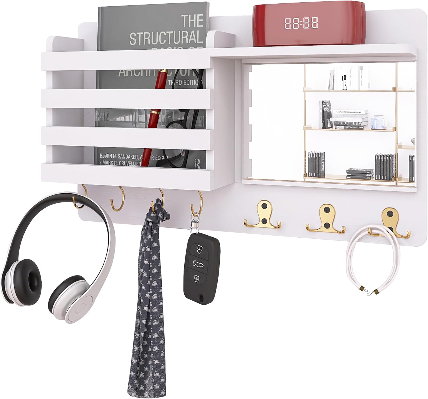 Amazon.com: Keys and Mail Holder for Wall, Mail Organizer Wall Mount ...